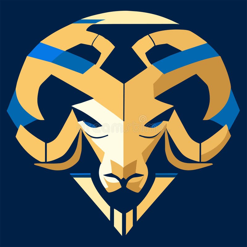 Vector Image of the Head of a Ram in the Form of a Shield AI Generated ...