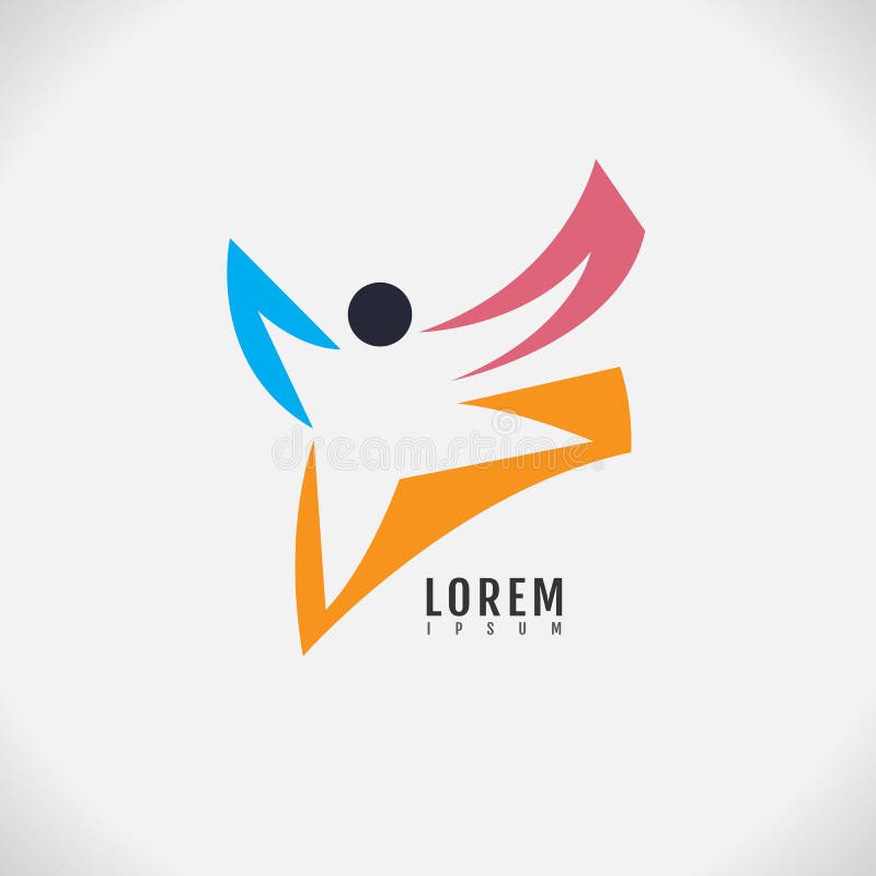 Vector Image of an Human Design on White Background. Sport, Logo Stock ...