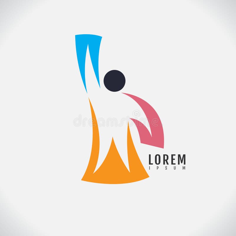 Vector Image of an Human Design on White Background. Sport, Logo Stock ...