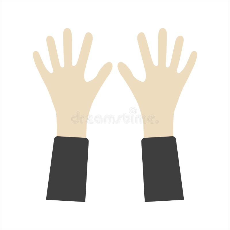 Vector Image of Human Hands on a White Background Stock Illustration ...
