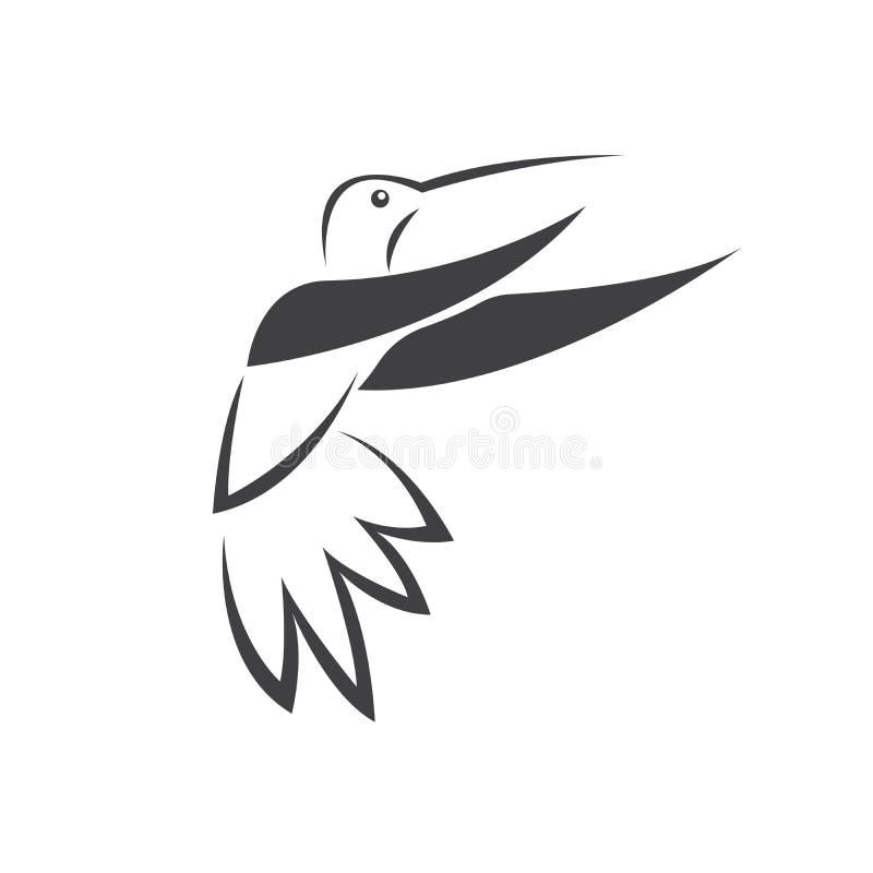 Vector Image Hummingbird Design on White Background. Icon Symbol ...