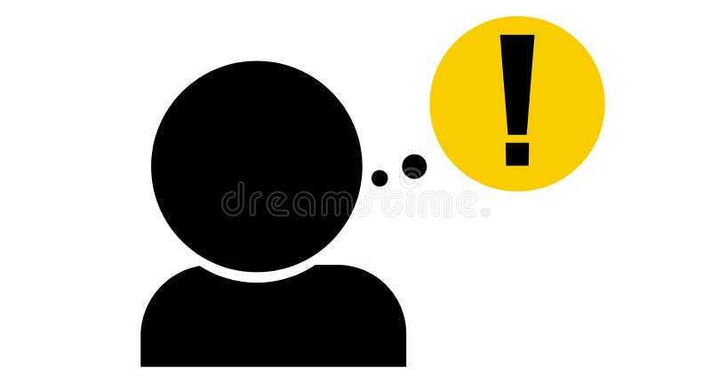 People Silhouette and Exclamation Mark Icon. Vector of Caution or ...