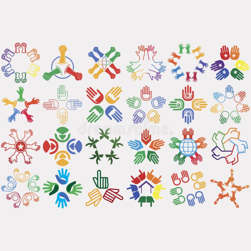 Collection of Abstract Community Logos Stock Vector - Illustration of ...