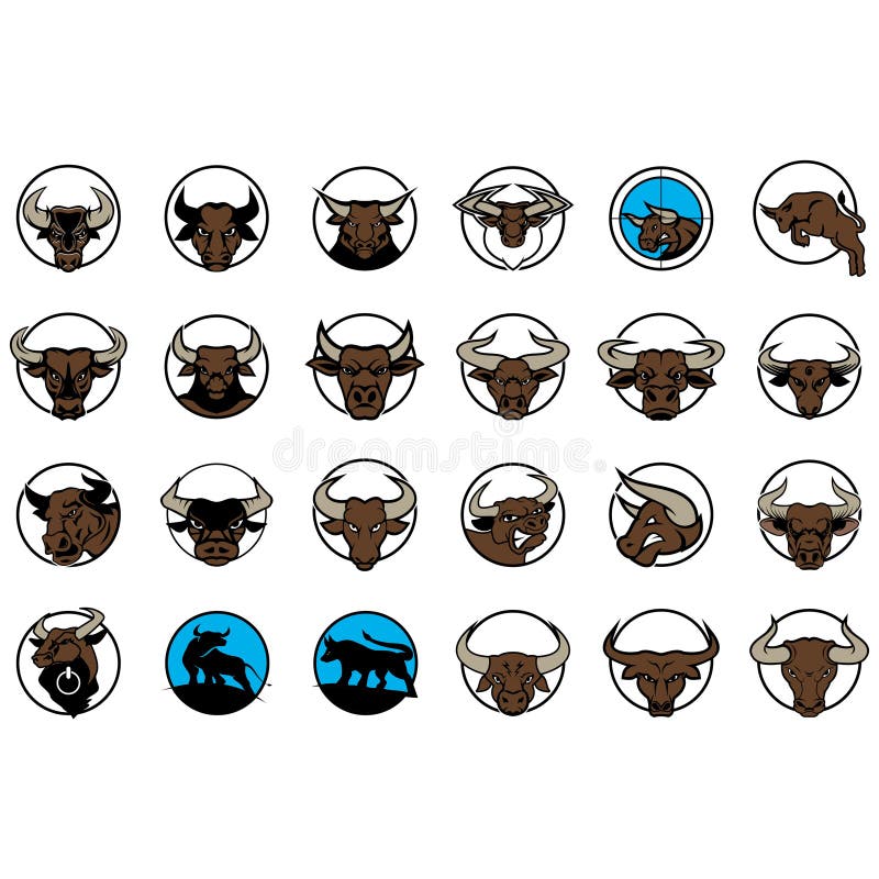 Collection of cow logos stock vector. Illustration of drawing - 304991476