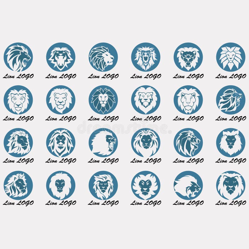 Collection of lion logos stock vector. Illustration of symbol - 305155299