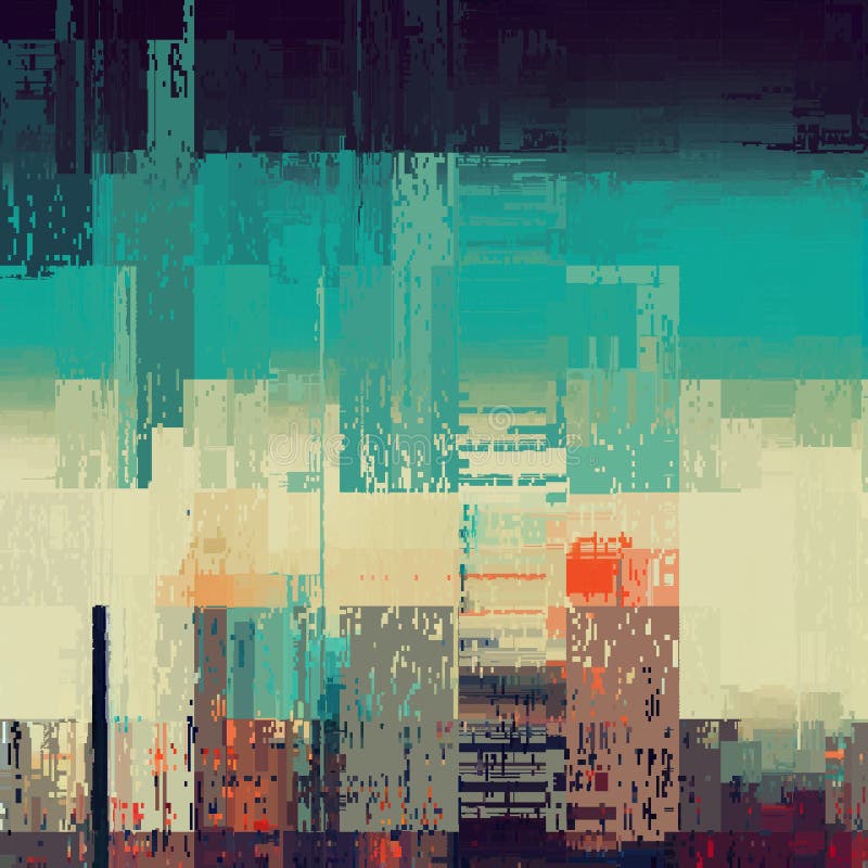 Vector Image with Imitation of Grunge Datamoshing Texture. Stock Vector ...