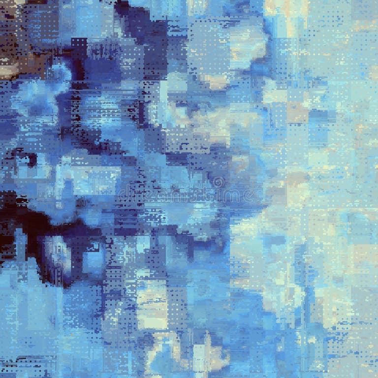 Vector Image with Imitation of Grunge Datamoshing Texture. Stock Image ...