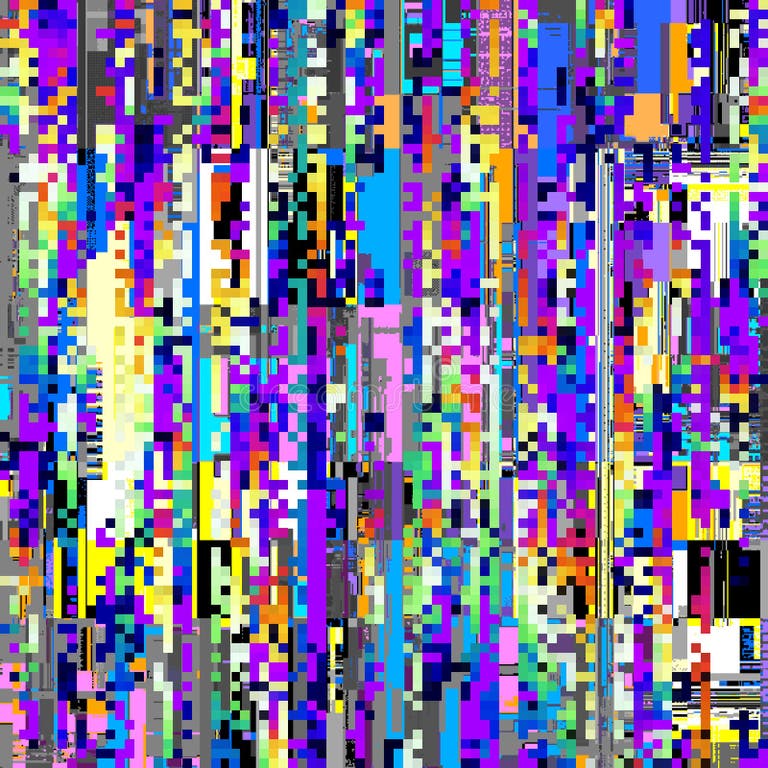 Vector Image with Imitation of Grunge Datamoshing Texture. Stock Vector ...