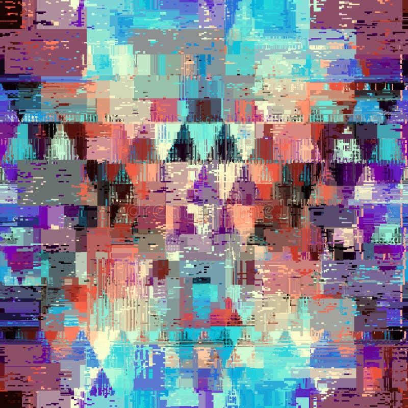 Vector Image with Imitation of Grunge Datamoshing Texture. Stock Vector ...