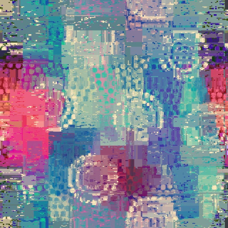 Vector Image with Imitation of Grunge Datamoshing Texture. Stock Vector ...