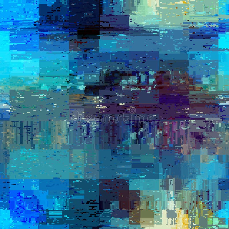 Vector Image with Imitation of Grunge Datamoshing Texture. Stock Vector ...