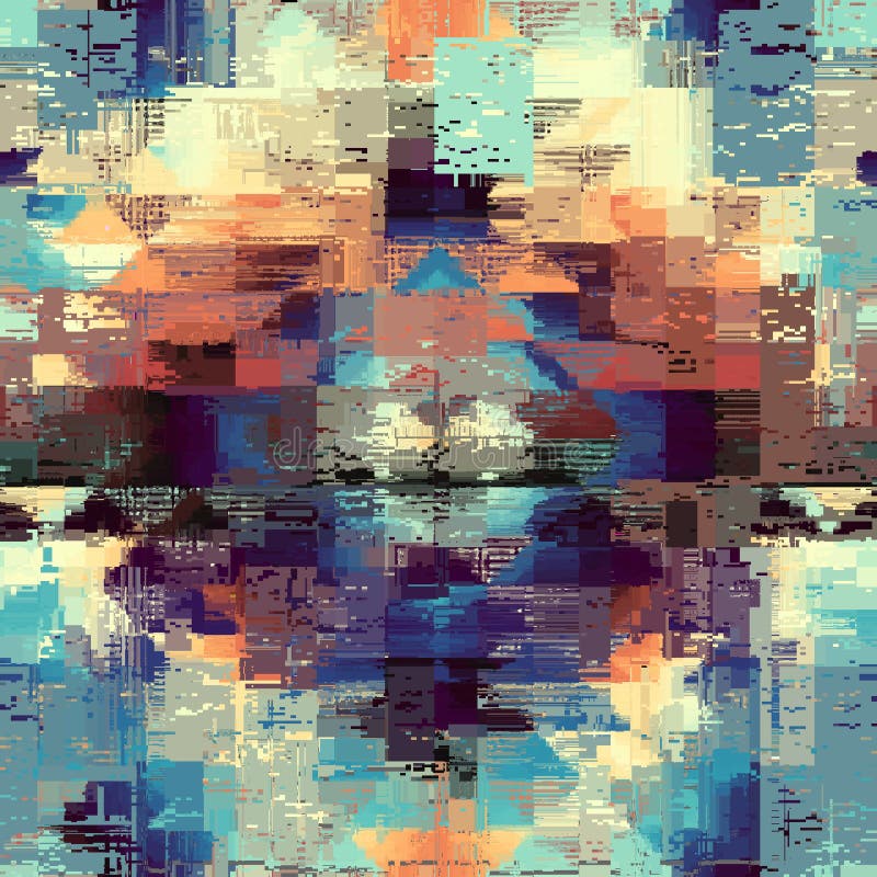 Vector Image with Imitation of Grunge Datamoshing Texture. Stock ...