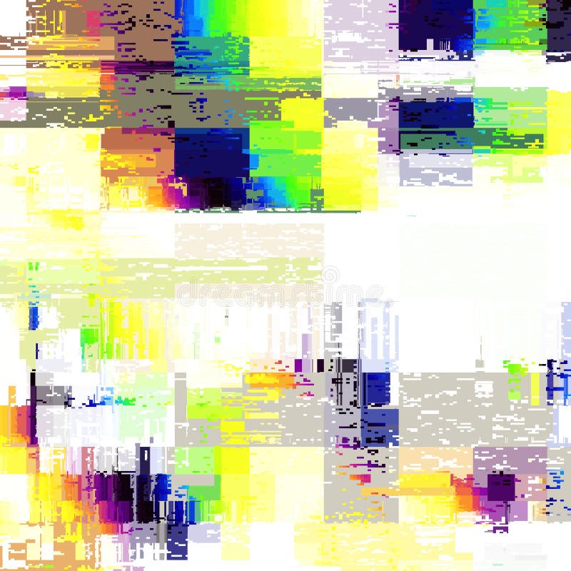 Vector Image with Imitation of Grunge Datamoshing Texture. Stock Vector ...