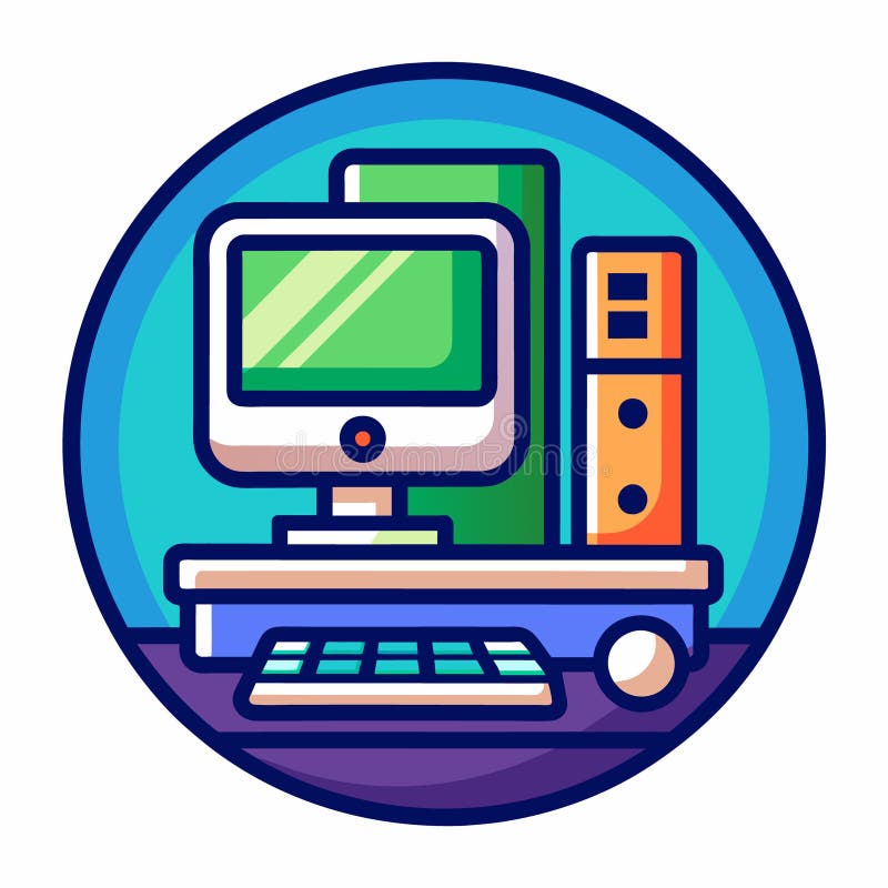 Vector Image of a Laptop on a Single Color Background. the Laptop ...