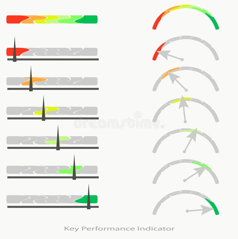 Performance or Power Indicators with Unusual Scales. Stock Vector ...
