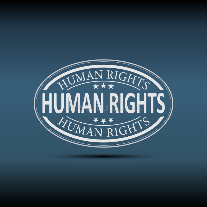 Human Right Vector Image Logo Badge Icon on a Blue Background Stock ...