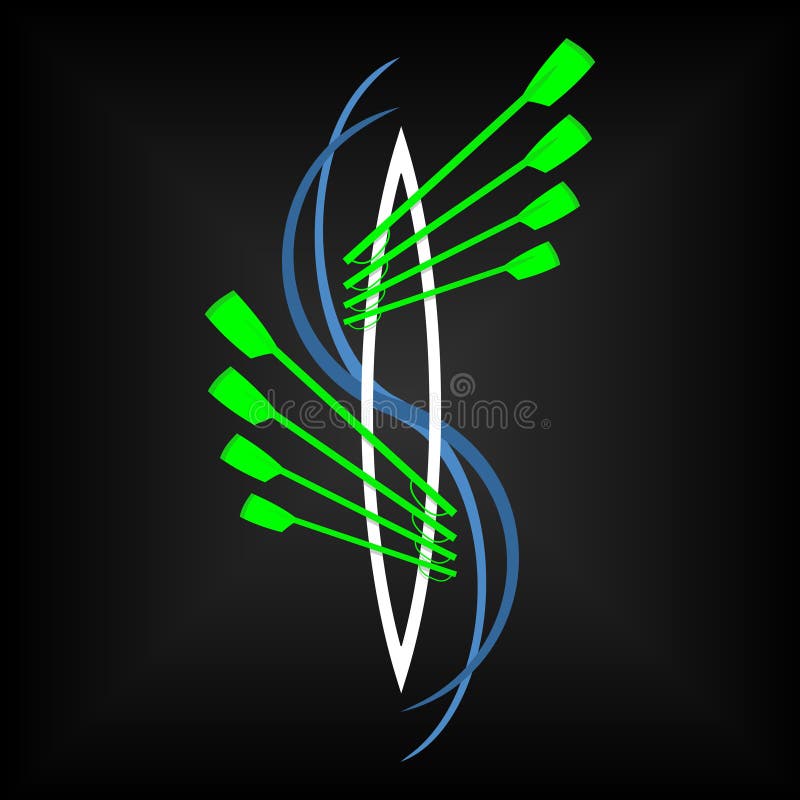 Vector Image Logo Rowing Club Color Sport Stock Illustration ...