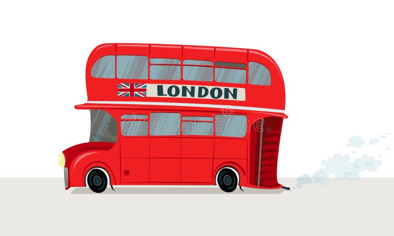 Vector Image of a London Bus Stock Vector - Illustration of cartoon ...
