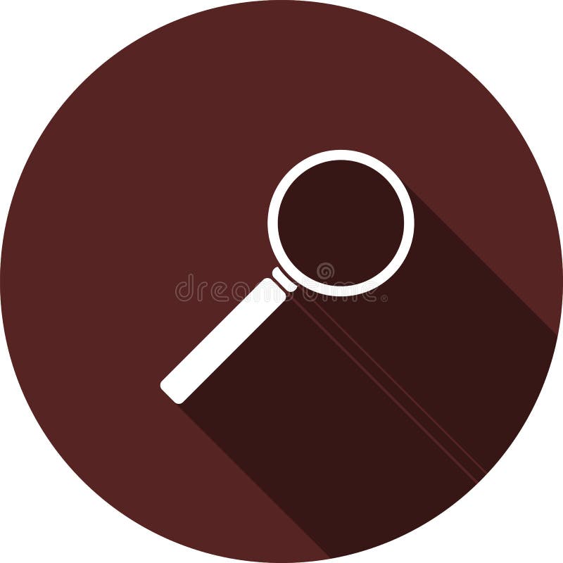 The Magnifying Glass Icon on Round Maroon Color, Vector Image Stock ...