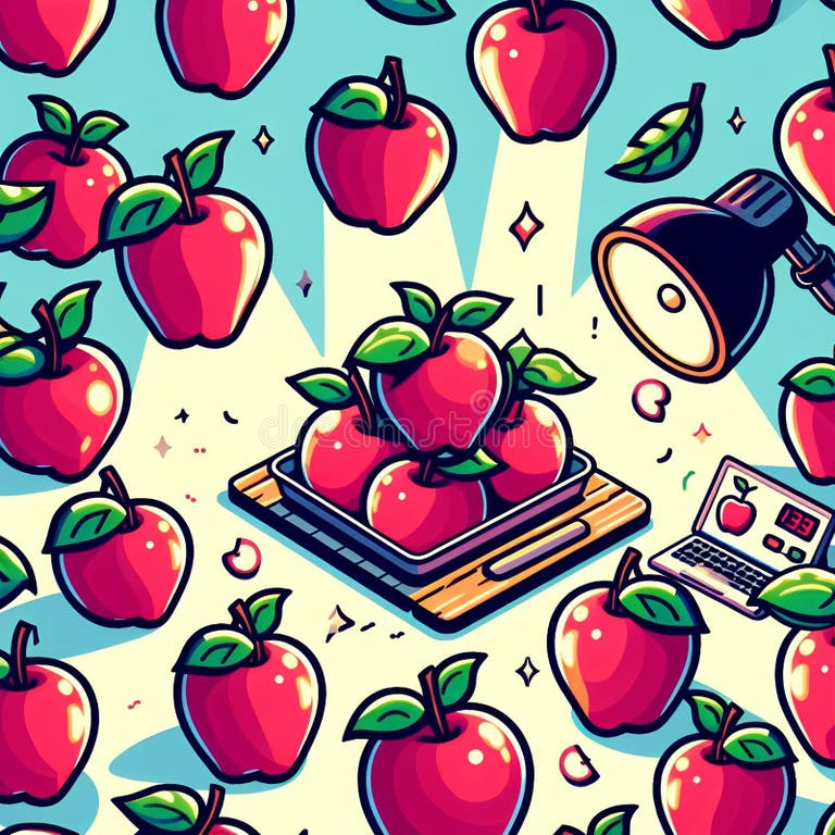 Figure Full of Apples Created by AI Stock Illustration - Illustration ...
