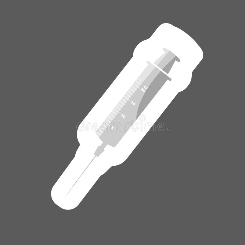 Vector Image of Medical Syringe for Injections and Needles. Vec Stock ...