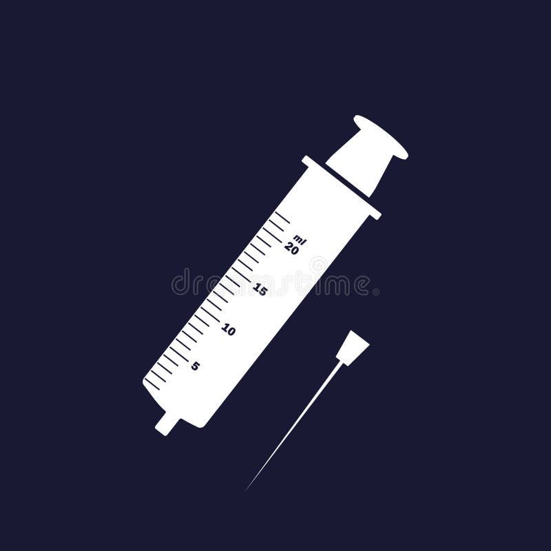 Vector Image of Medical Syringe for Injections and Needles. Vec Stock ...