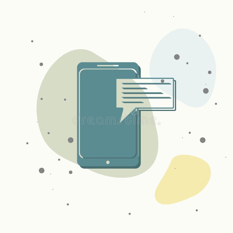 Vector Image Messages on the Phone on Multicolored Background Stock ...