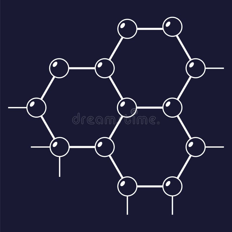 Vector Image of a Molecule. Icon of Molecular Research in Chemistry and ...