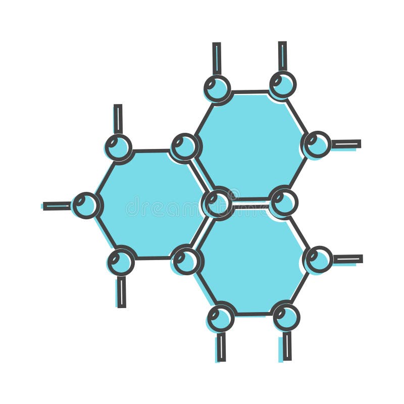Vector Image of a Molecule. Icon of Molecular Research in Chemistry and ...