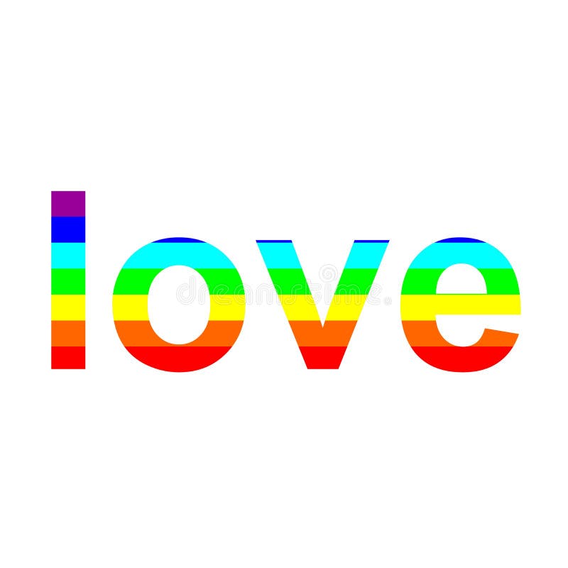 Love Letters Rainbow Colors Stock Illustrations – 230 Love Letters ...
