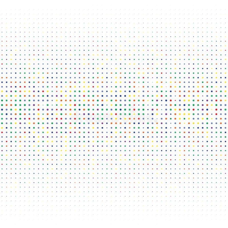 Vector Image of Multicolored Dots of Different Sizes on the White ...