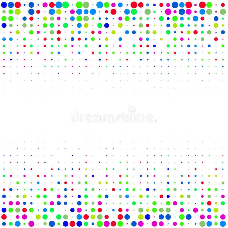 Vector Image of Multicolored Dots of Different Sizes on the White ...