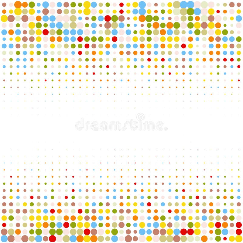 Vector Image of Multicolored Dots of Different Sizes on the White ...