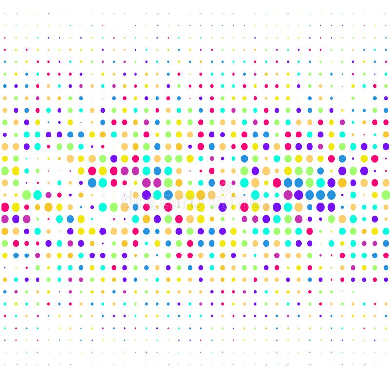 Vector Image of Multicolored Dots of Different Sizes on the White ...