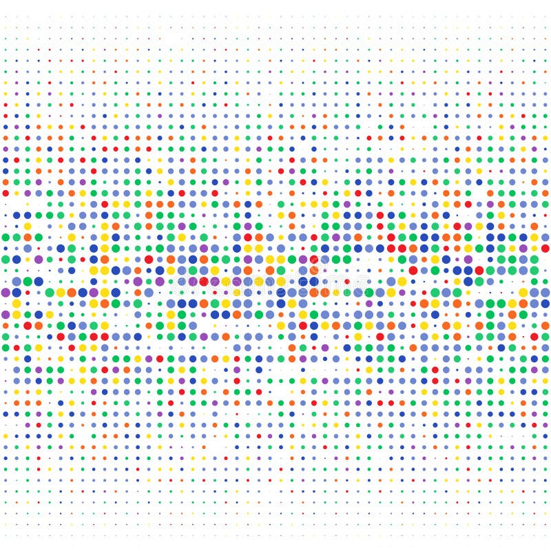Vector Image of Multicolored Dots of Different Sizes on the White ...