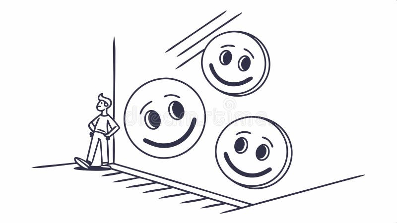 Smiley Faces on Wall, Positive Vibes, Cheerful Expression Vector Design ...
