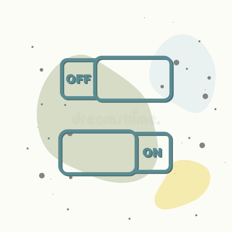 Vector Image on / Off Switch. Icon Switch Icon on Multicolored ...
