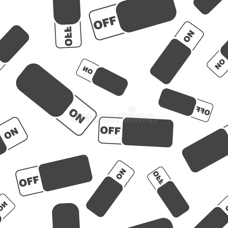 Vector Image on / Off Switch. Icon Switch Icon Seamless Pattern on a ...