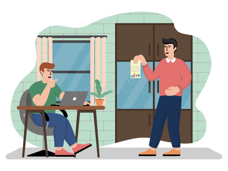 Vector Image of Office Training Process in Vector Stock Vector ...