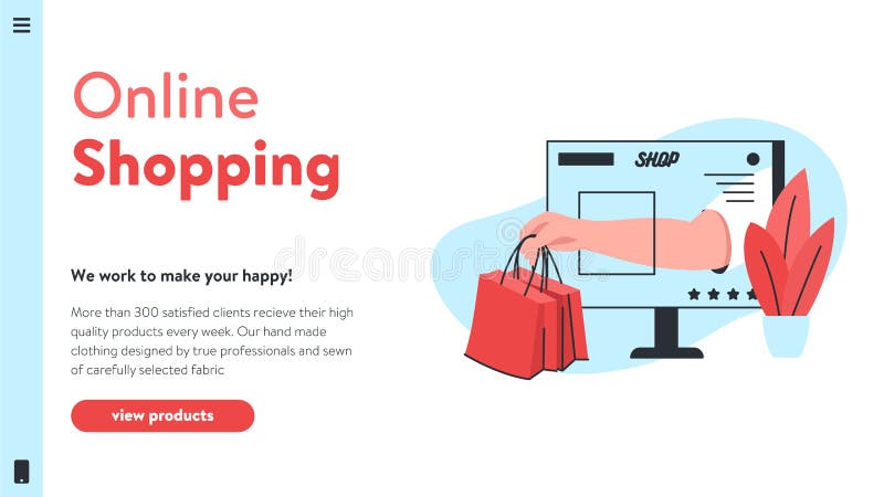 Vector Image of an Online Store Website Interface with Concept ...