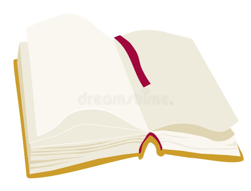 Vector Image of Open Book Over White Stock Vector - Illustration of ...