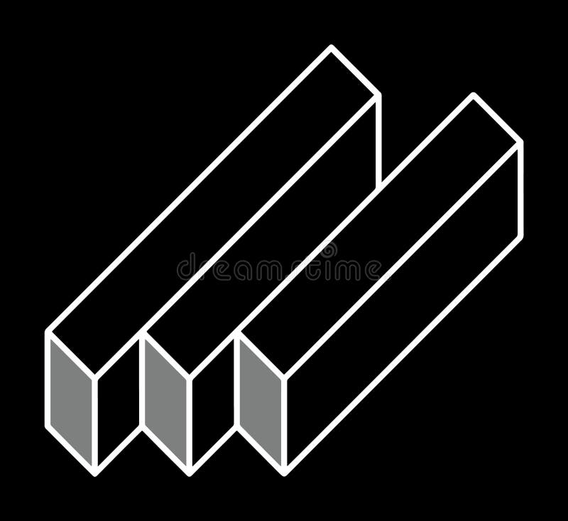 Optical Illusion of Three Rectangles Stock Vector - Illustration of ...
