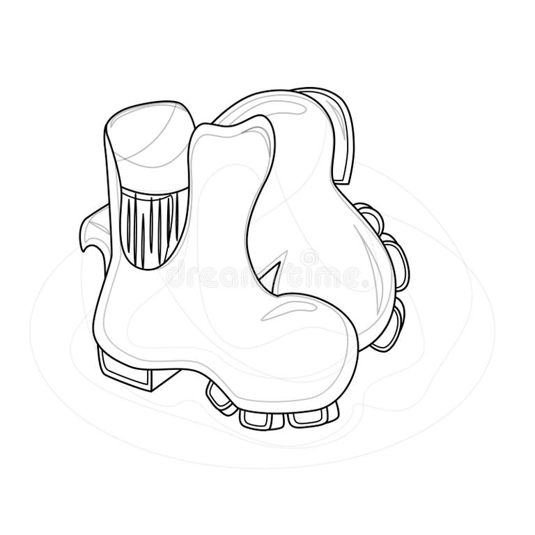 Vector Image of a Pair of Boots in Outline Style. Stock Vector ...