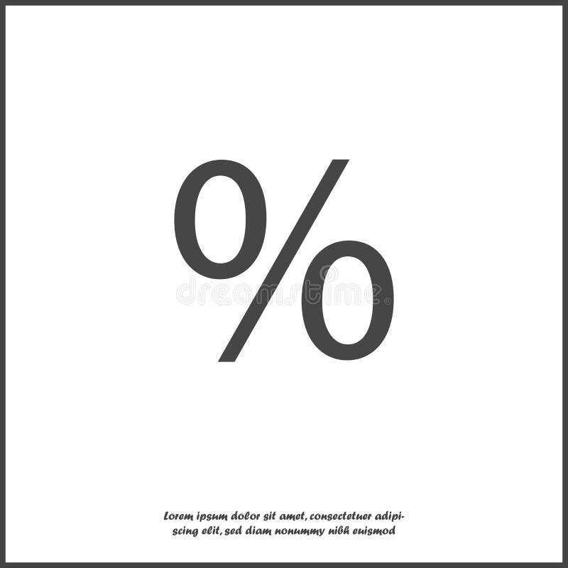 Vector Image of the Percent Sign. Vector Percent Illustration Icon on ...