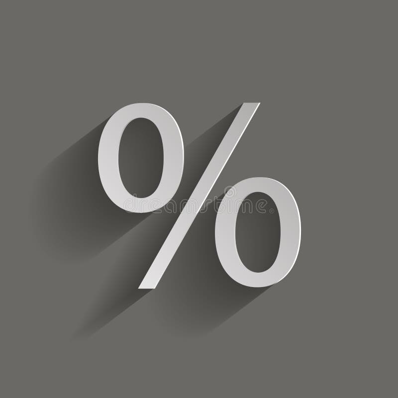 Vector Image of the Percent Sign. Vector Illustration with Shadow ...