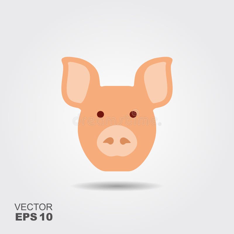 Vector Image of an Pig Head on White Background Stock Vector ...