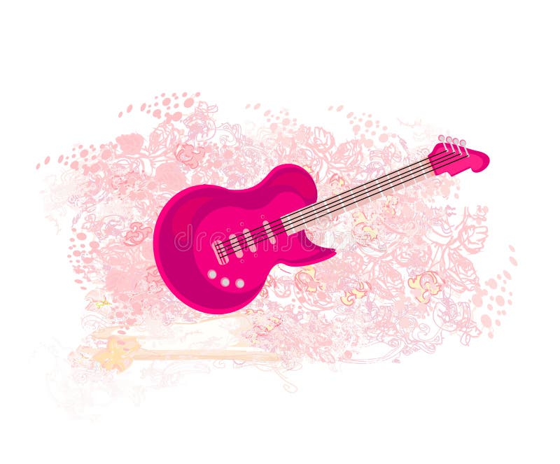 Pink Guitar Clipart