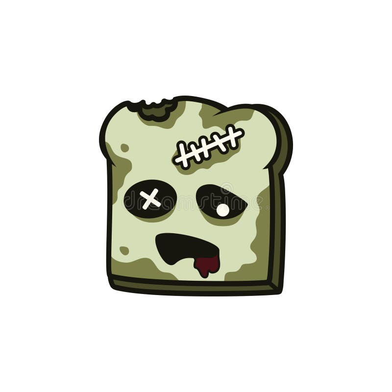 Stale bread monster stock vector. Illustration of colourful - 358064879