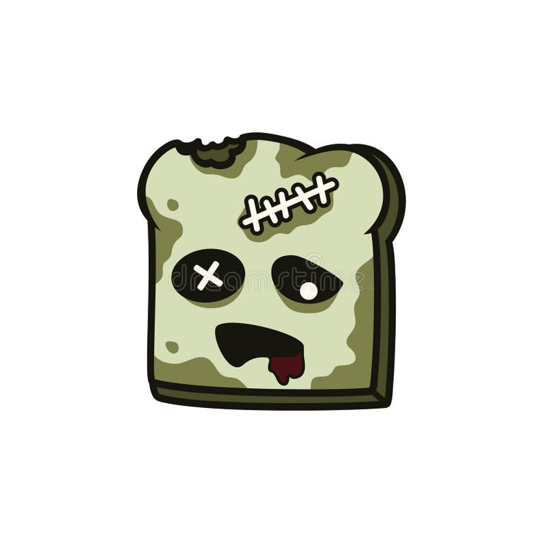 Stale bread monster stock vector. Illustration of colourful - 358064879