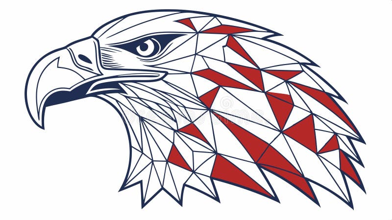 Polygonal Eagle Head, Geometric Bird Portrait Vector Design Generative AI Stock Vector ...